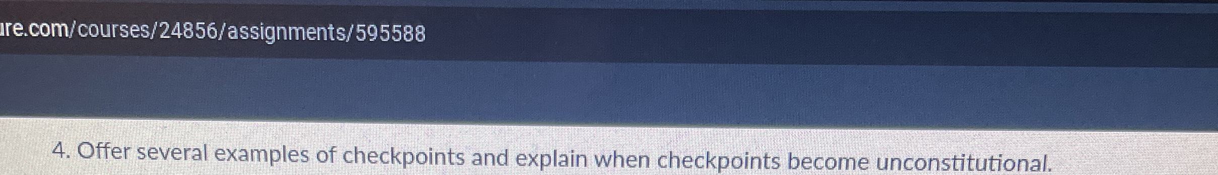 Solved 4. ﻿Offer several examples of checkpoints and explain | Chegg.com