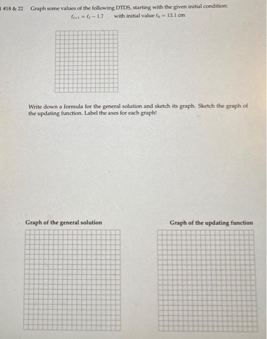 Solved \#18 \& 22 Graph some values of the following DTDS, | Chegg.com
