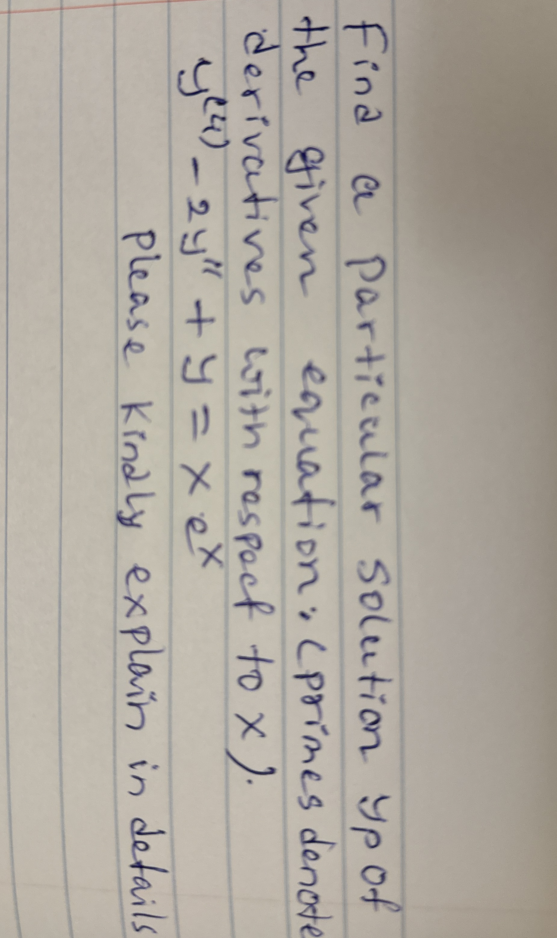 Solved by an EXPERT Find a particular solution yp of the given equation: | Chegg.com