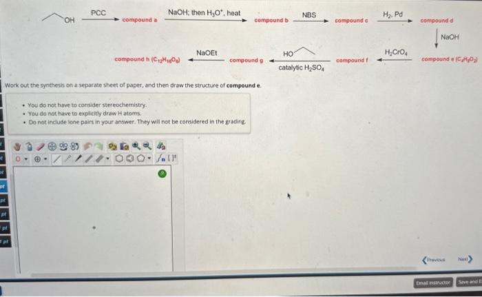 Solved Work out the synthesis on a separate sheet of paper, | Chegg.com