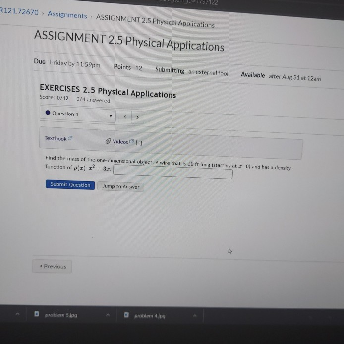 Solved 122 R121.72670 > Assignments > ASSIGNMENT 2.5 | Chegg.com