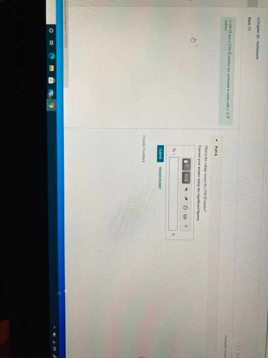 Solved Chapter 26 homework Item 11 A590 and a 2700 resistor | Chegg.com