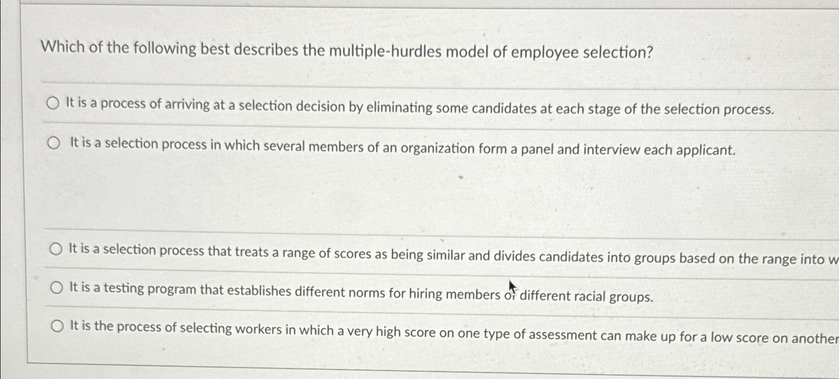 Solved Which of the following best describes the | Chegg.com