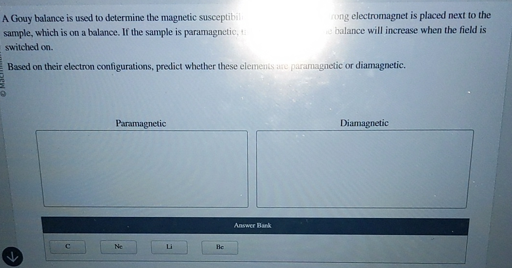 Solved A Gouy balance is used to determine the magnetic | Chegg.com