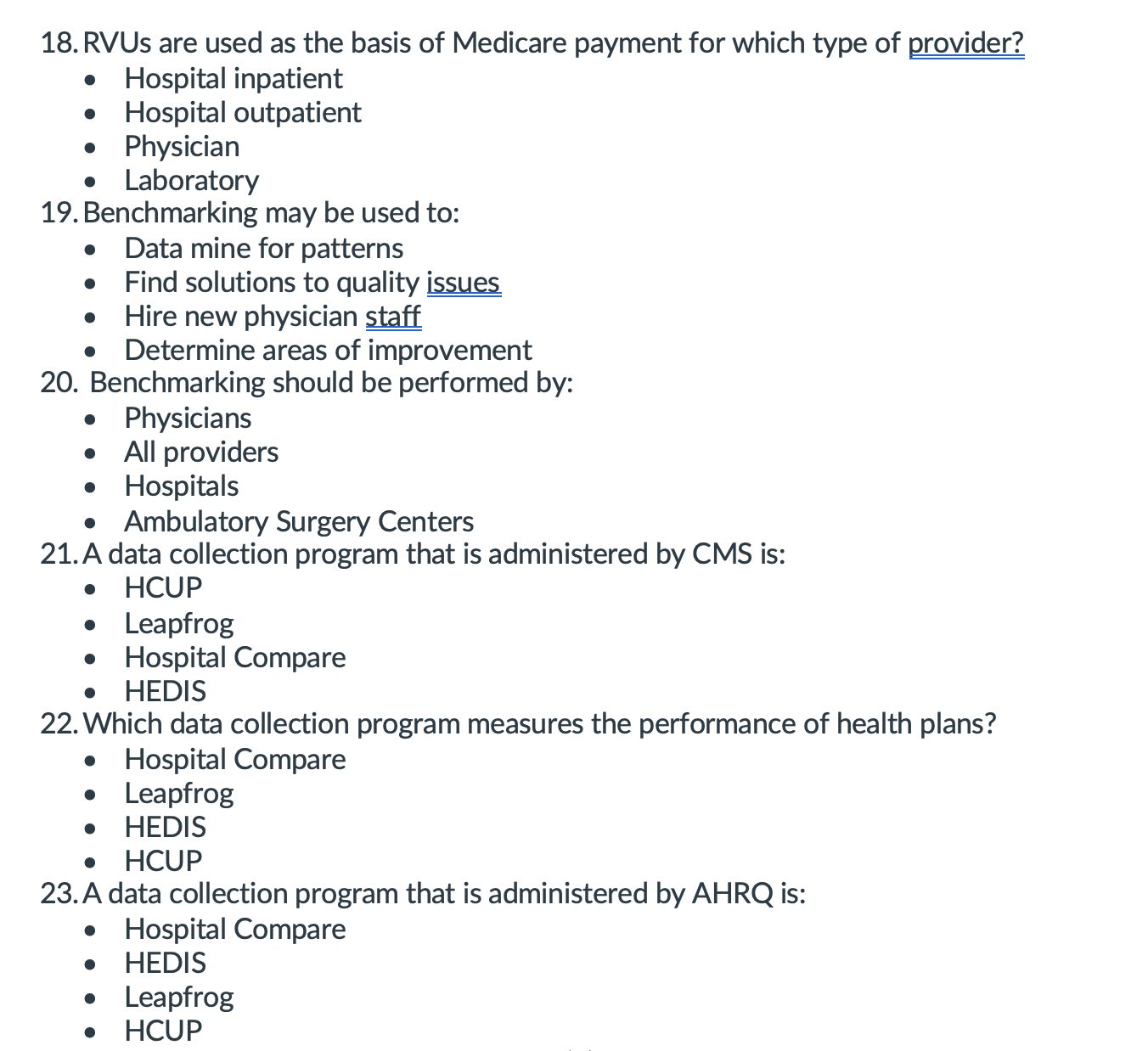 Solved RVUs are used as the basis of Medicare payment for | Chegg.com