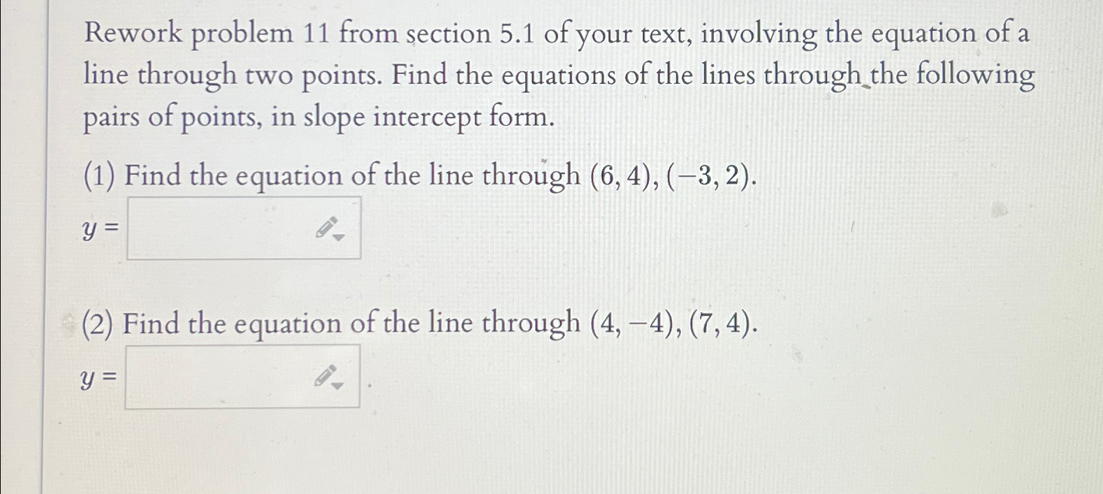 Solved Rework problem 11 ﻿from section 5.1 ﻿of your text, | Chegg.com