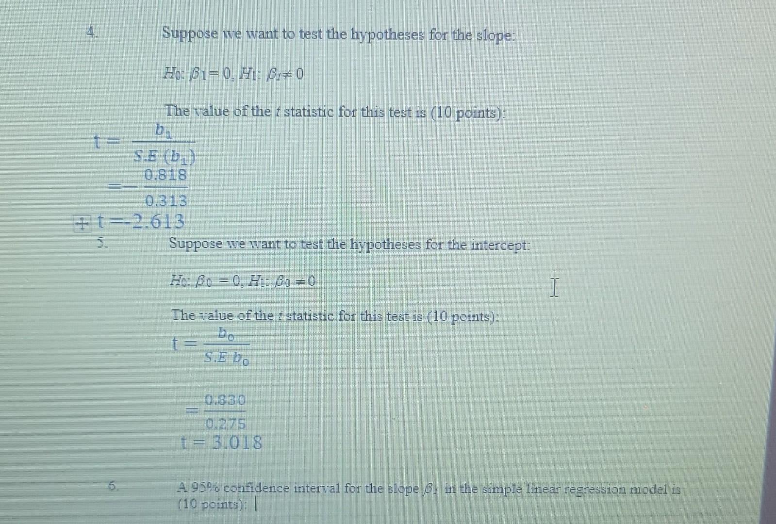 Solved Following is a simple linear regression model: | Chegg.com