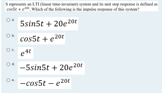 Solved S represents an LTI (linear time-invariant) ﻿system | Chegg.com