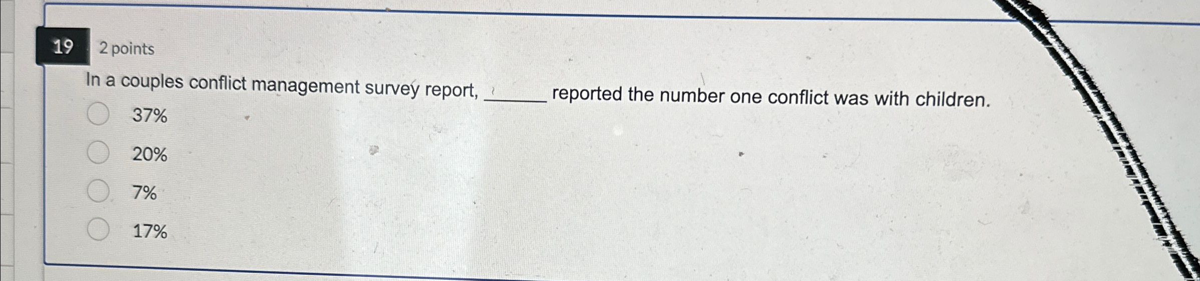 Solved 192 ﻿pointsIn a couples conflict management survey | Chegg.com