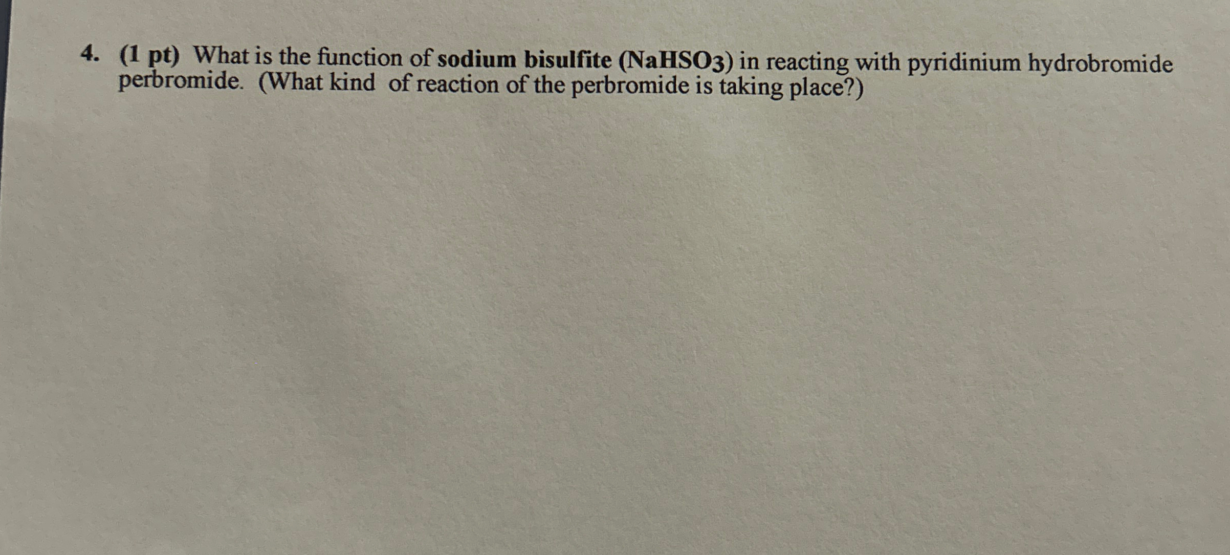 High Quality SOLUTION (1 ﻿pt) ﻿What is the function of sodium bisulfite | Chegg.com