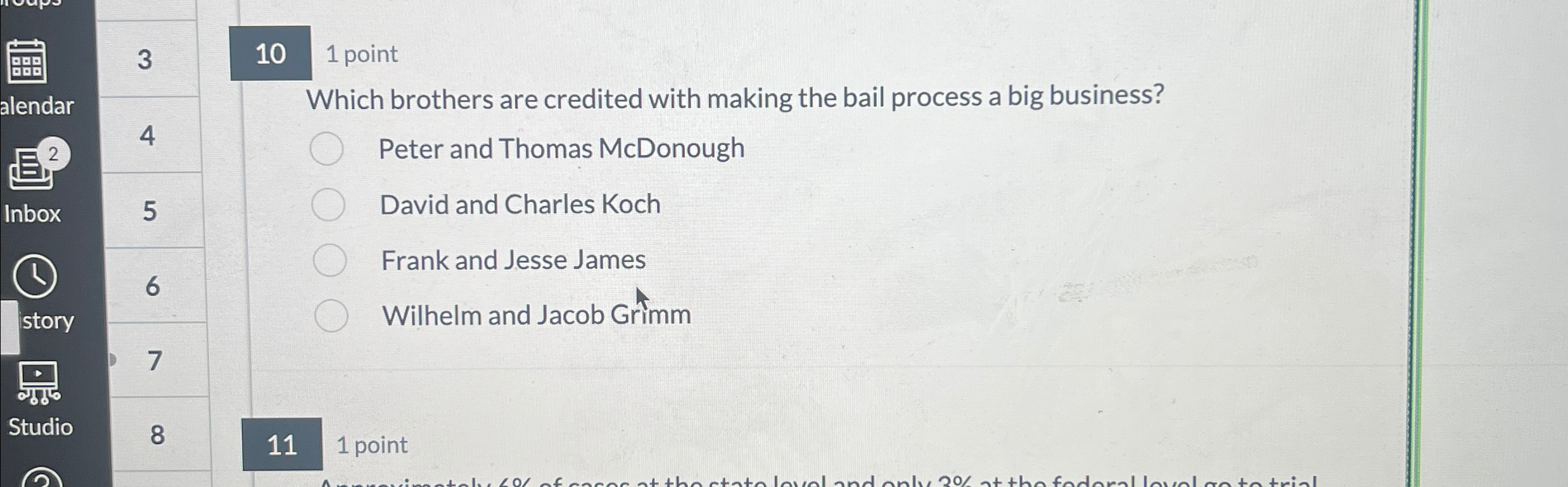 Solved 3101 ﻿pointalendar4Inbox56story7Studio8Which brothers | Chegg.com