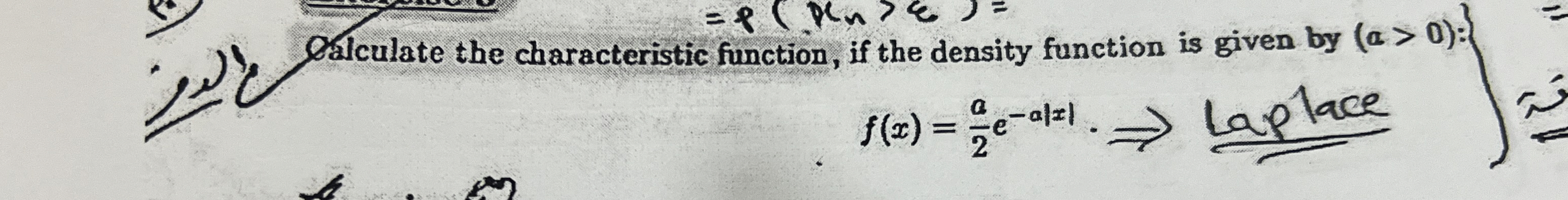 Solved Calculate the characteristic function, if the density | Chegg.com