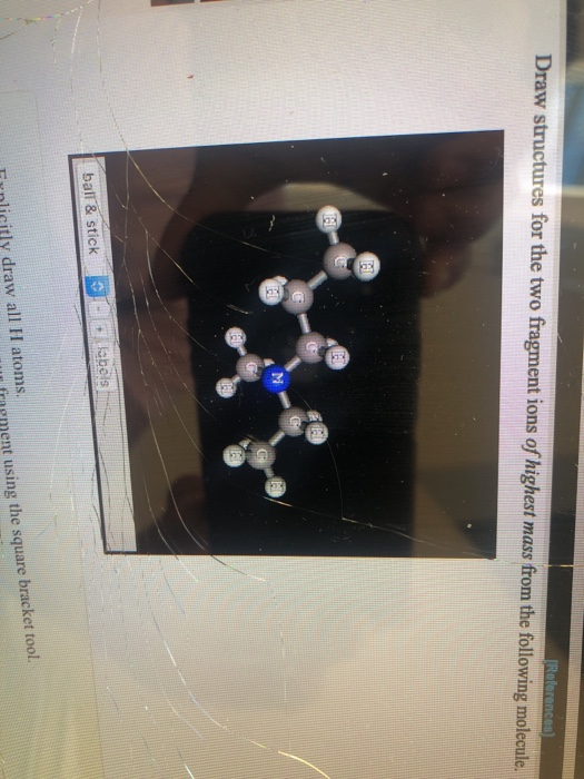 Solved (References) Draw structures for the two fragment | Chegg.com