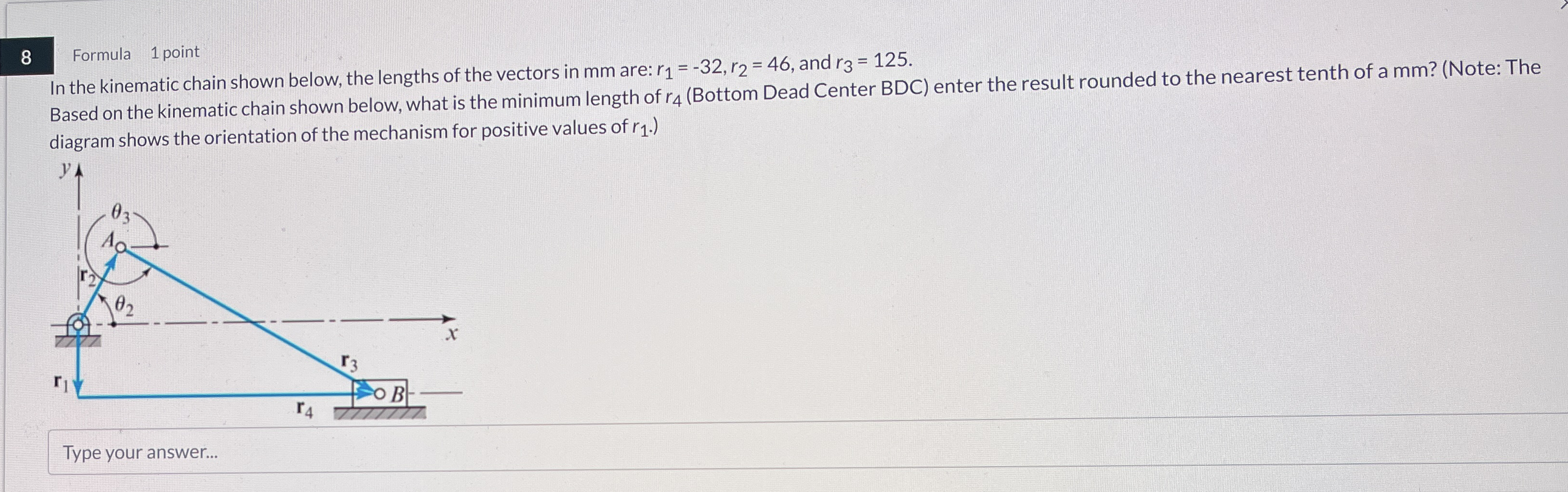 8Formula1 ﻿pointIn the kinematic chain shown below, | Chegg.com