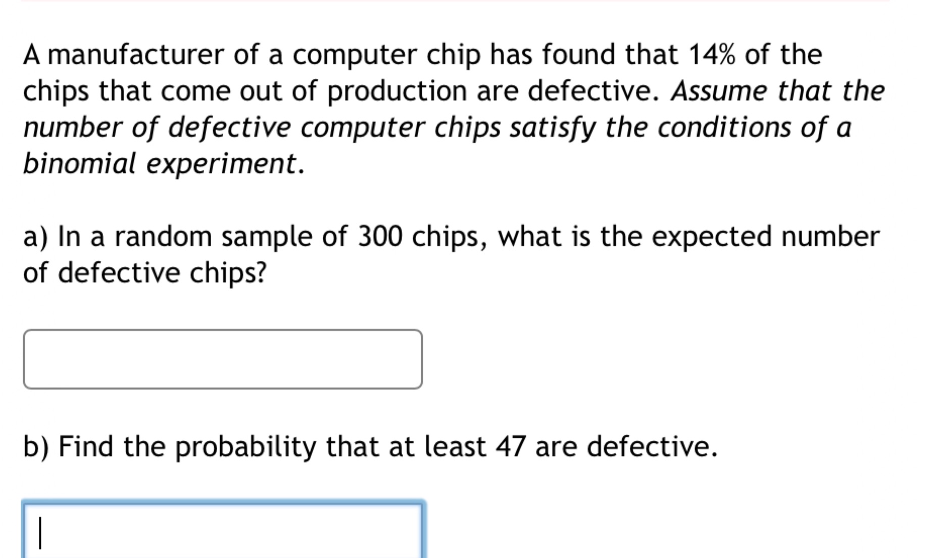 Solved A manufacturer of a computer chip has found that 14% | Chegg.com