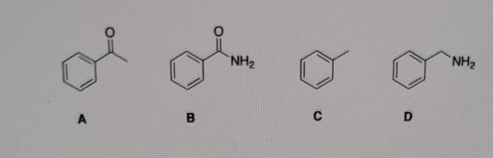 Solved 1. Rank the following compounds in order of | Chegg.com