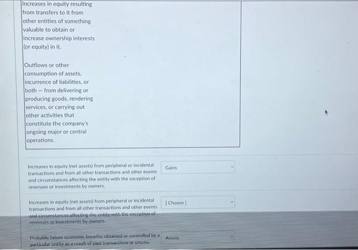 Solved Identify the element, and whether it is point-in-time | Chegg.com
