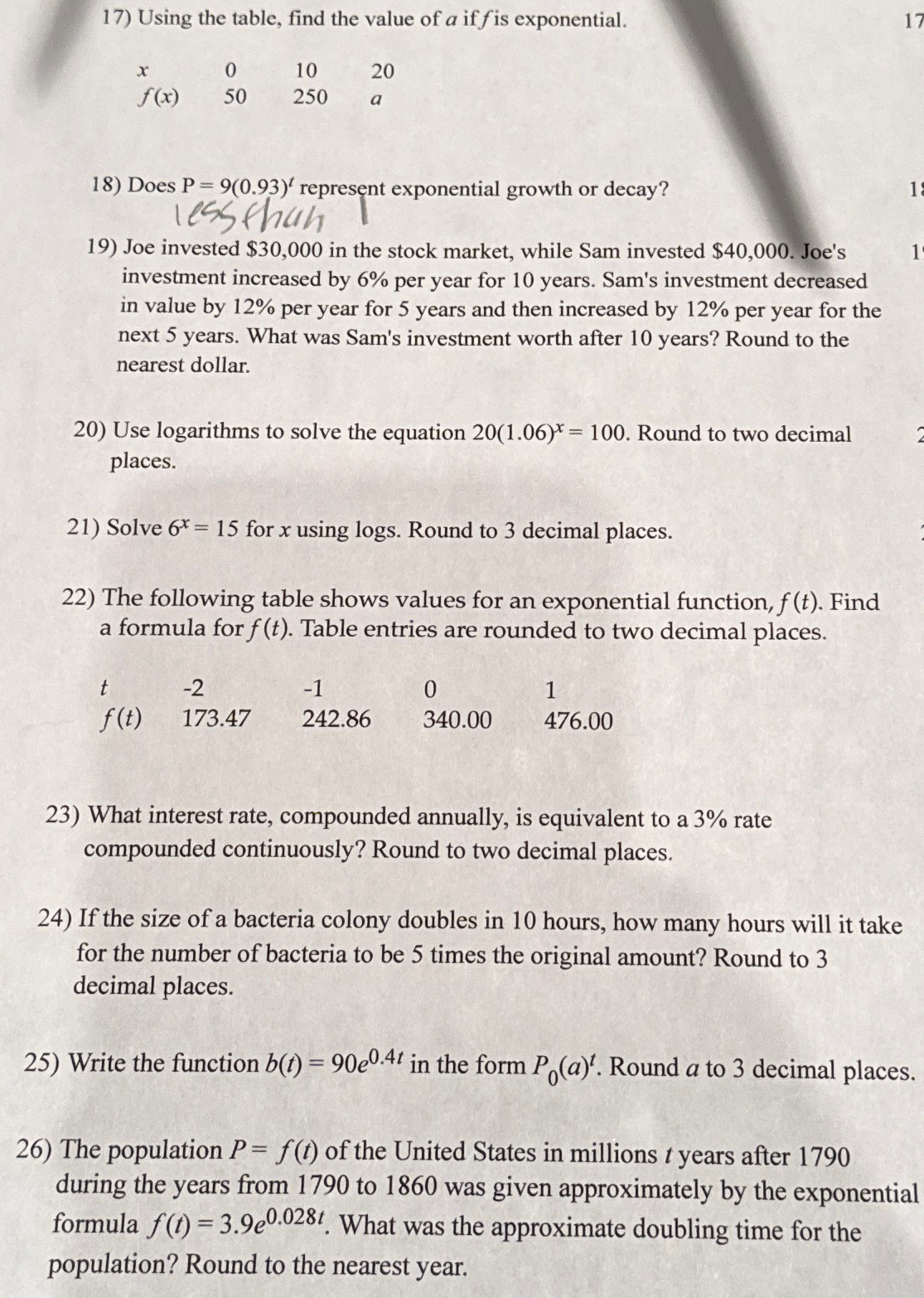 Solved Using the table, find the value of a ﻿if f ﻿is | Chegg.com