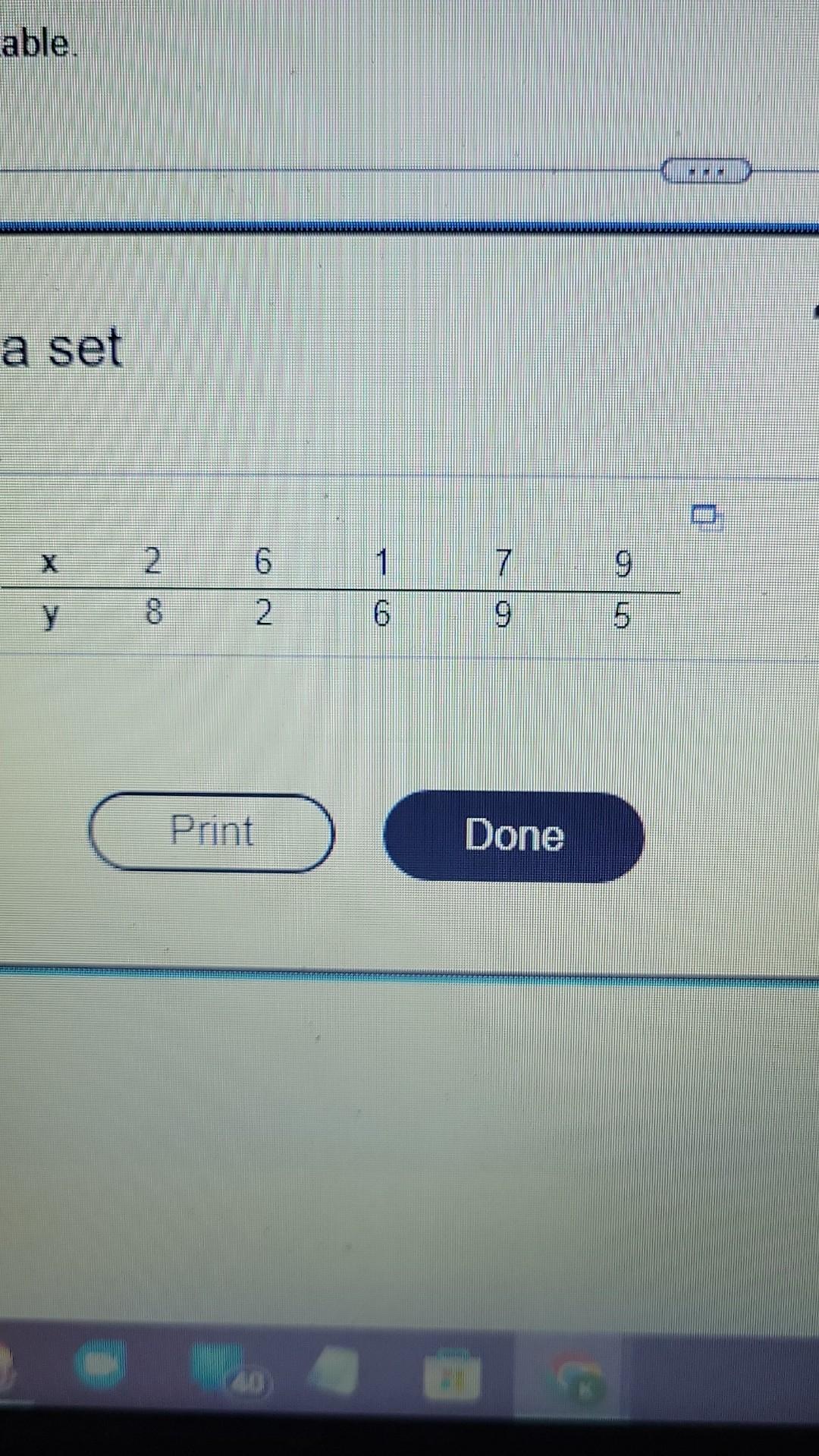 Solved For the accompanying data set, (a) draw a scatter | Chegg.com