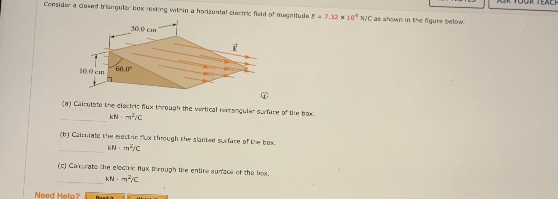 Solved Consider a closed triangular box resting within a | Chegg.com