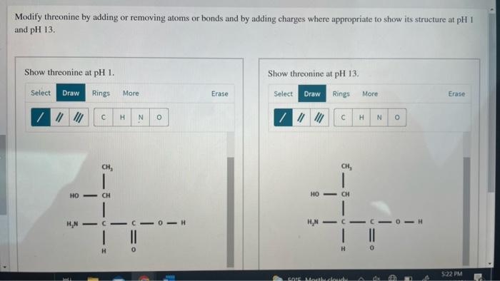 Solved Modify the structures of aspartic acid to show its | Chegg.com