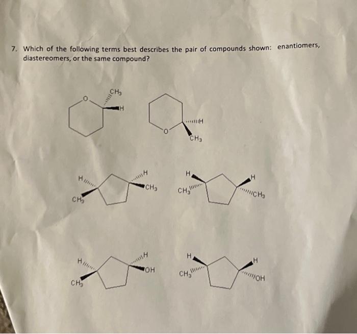 Solved Which of the following terms best describes the pair | Chegg.com