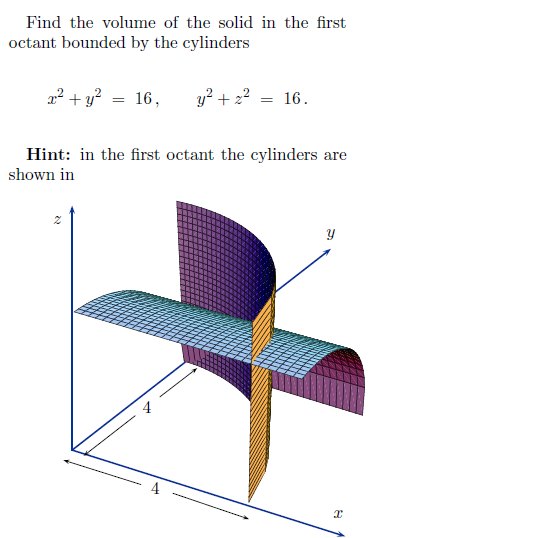 Solved Find the volume of the solid in the first octant | Chegg.com