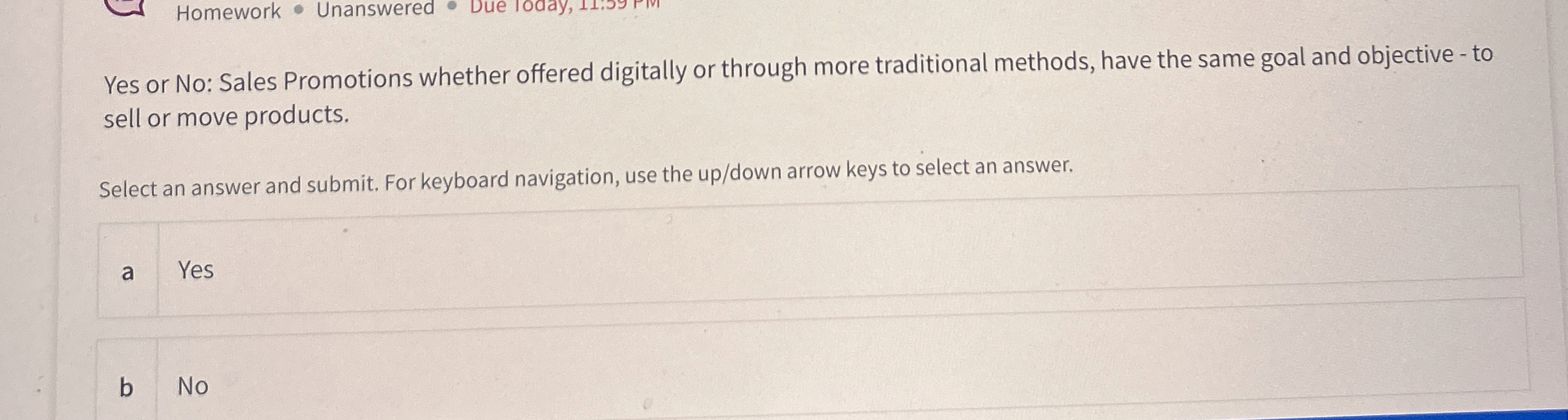 Solved Yes or No: Sales Promotions whether offered digitally | Chegg.com