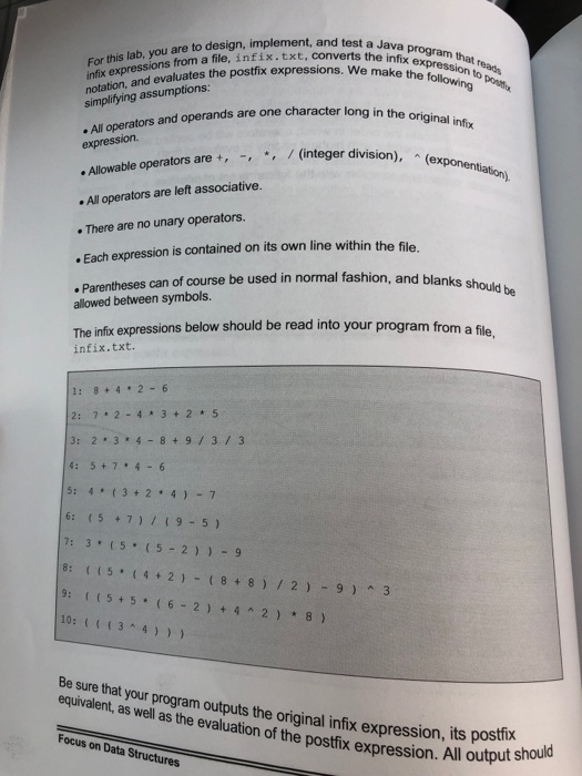 Solved Lab Infix To Postfix Notation Computer Lab An 