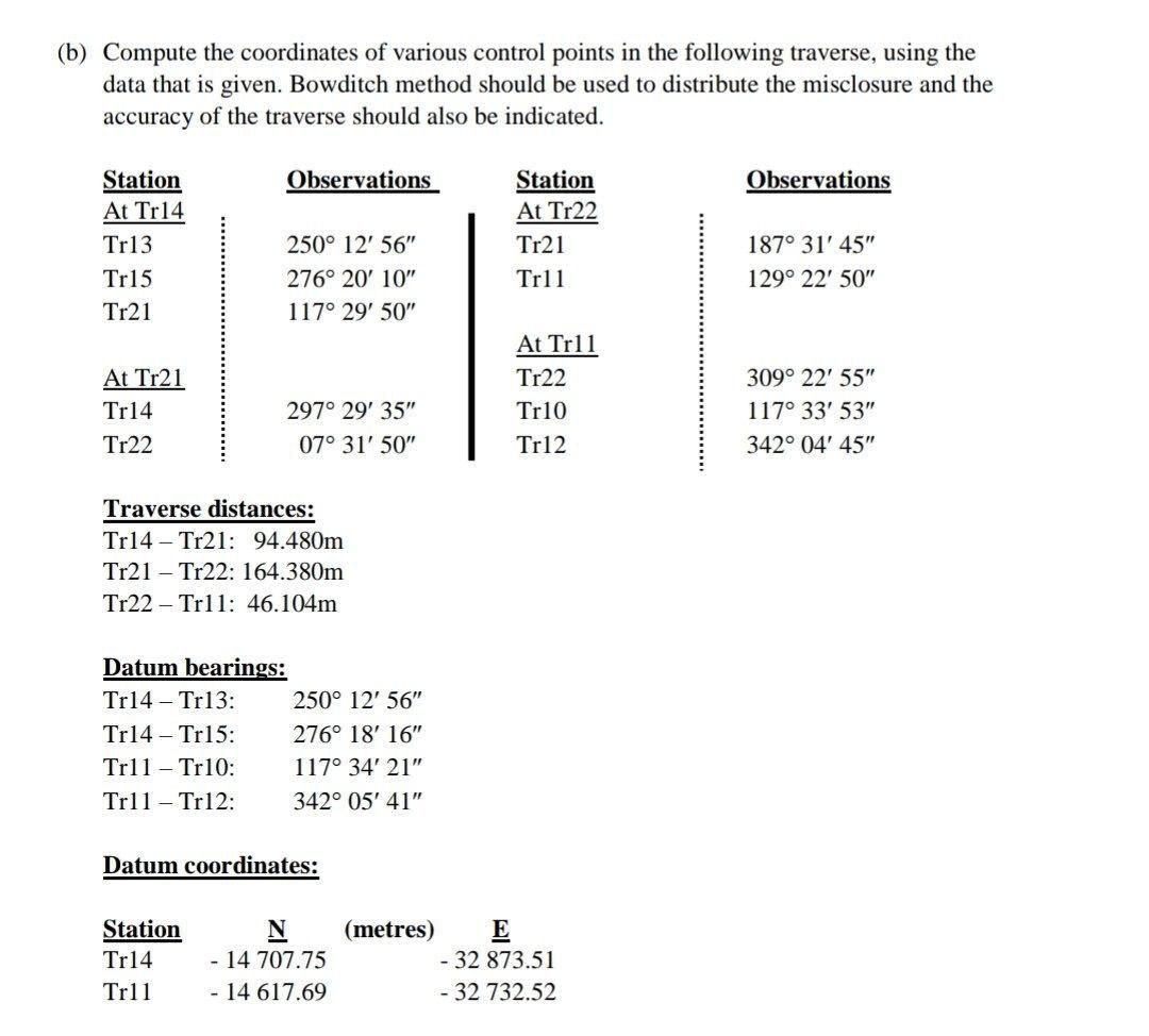 Solved (b) Compute the coordinates of various control points | Chegg.com