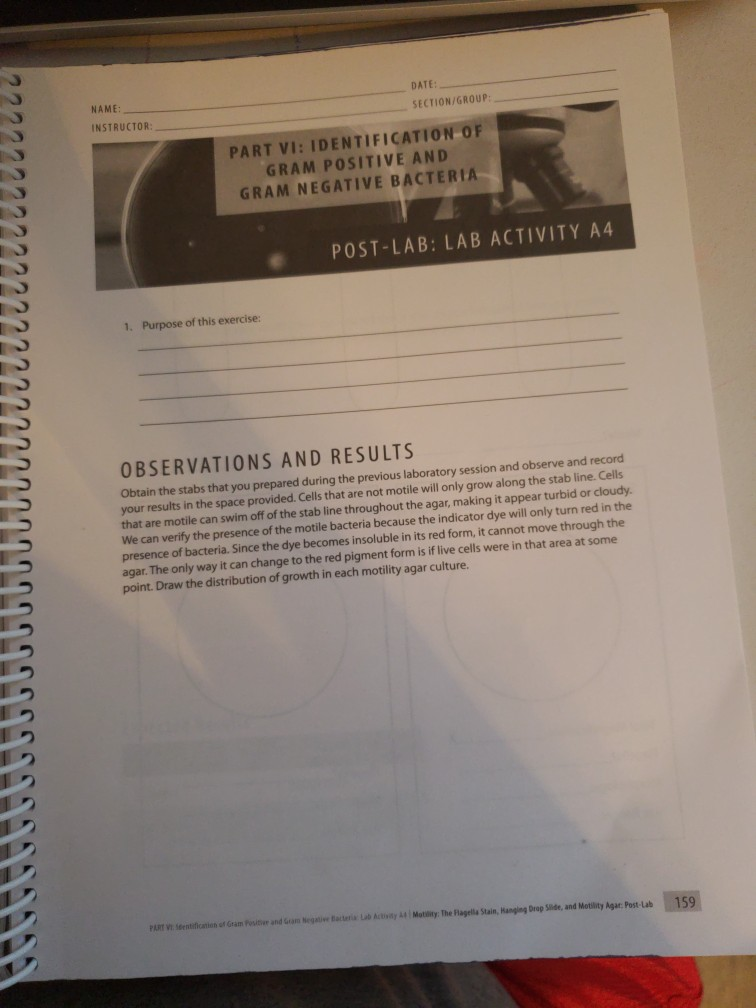 Solved DATE: SECTION/GROUP NAME: INSTRUCTOR: PART VI: | Chegg.com