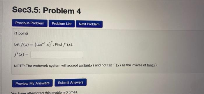 Solved Sec3.5: Problem 4 Previous Problem Problem List Next | Chegg.com