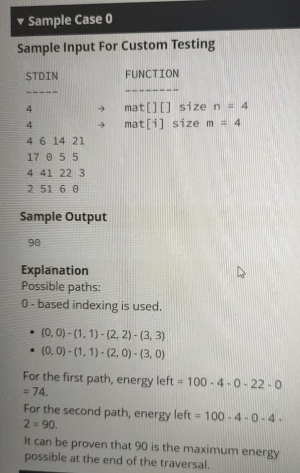 Solved 1. Matrix Traversal Given a 4×4 matrix mat, the | Chegg.com