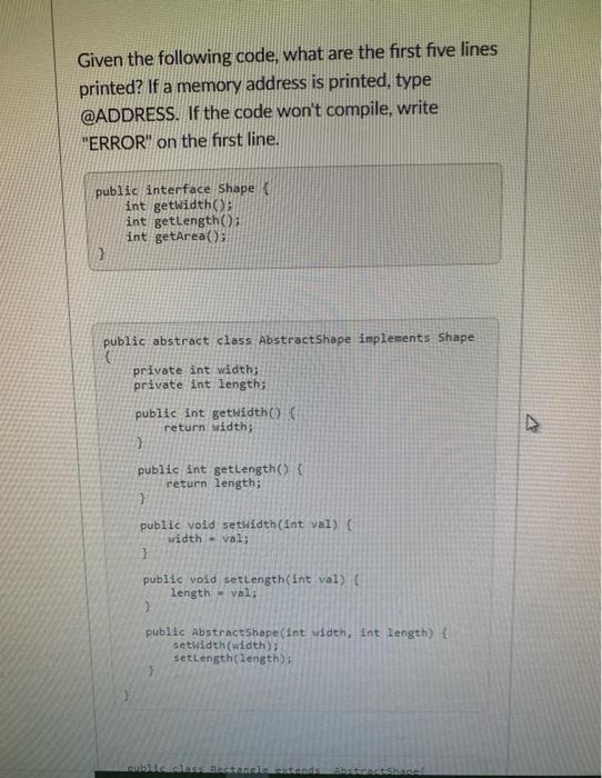 Solved Given the following code, what are the first five | Chegg.com