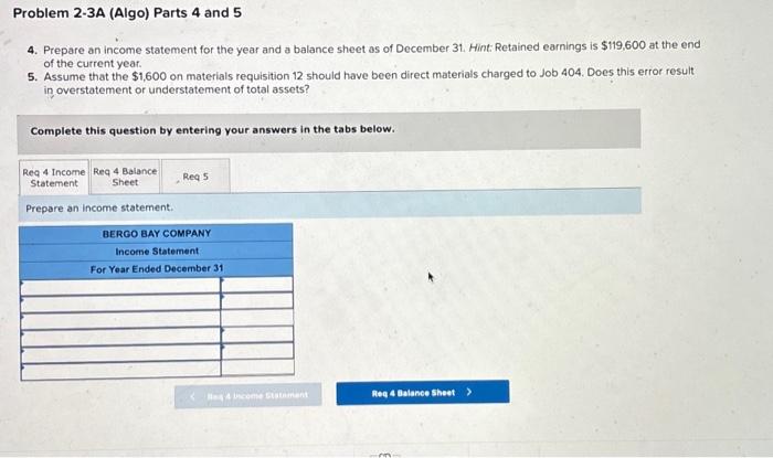 Solved Required information Problem 2-3A (Algo) Computing | Chegg.com