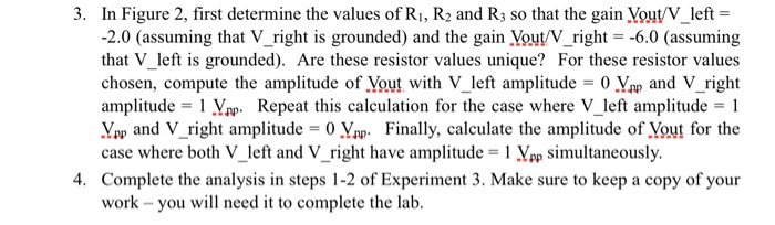 Solved 3 In Figure 2 First Determine The Values Of R1 R2 7905