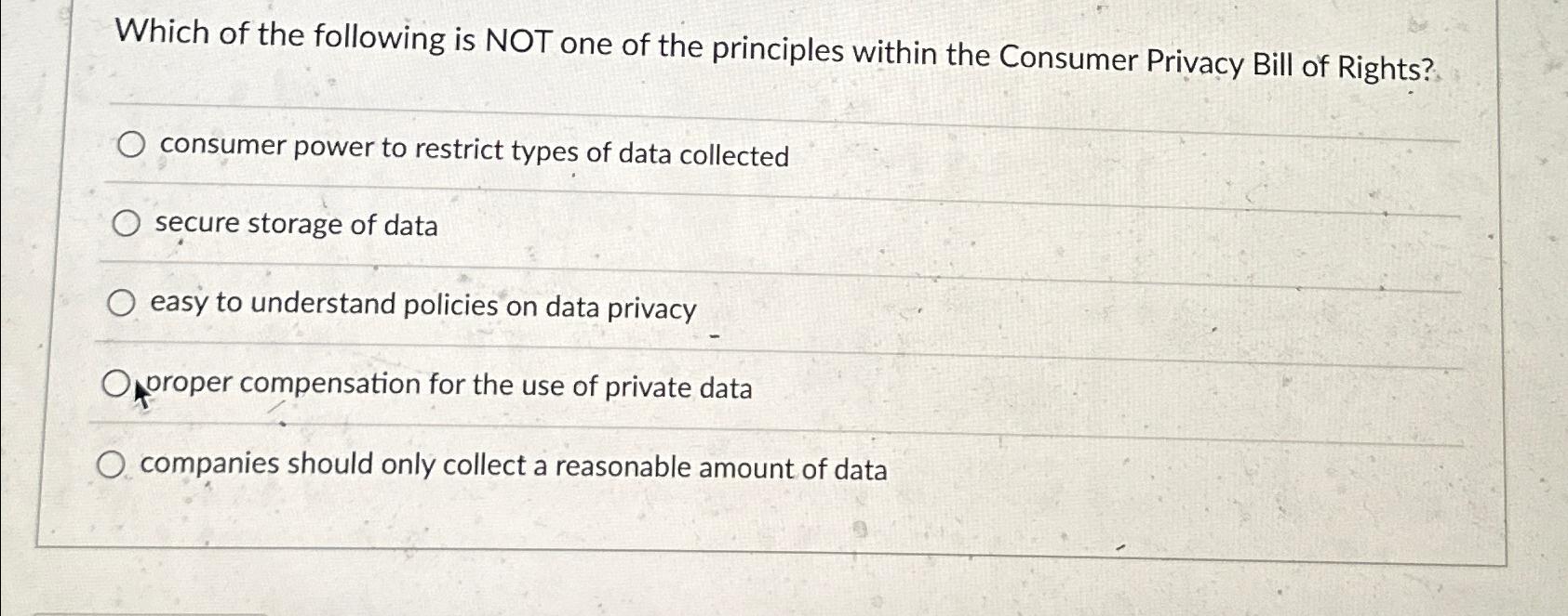 Solved Which of the following is NOT one of the principles | Chegg.com