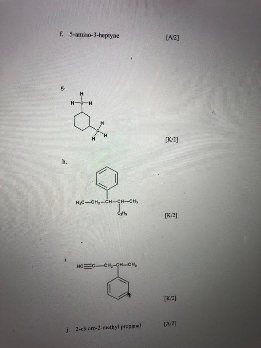 Solved 3. Name or draw the following compounds: H₂C-CH- | Chegg.com