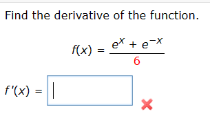 Solved Find the derivative of the | Chegg.com