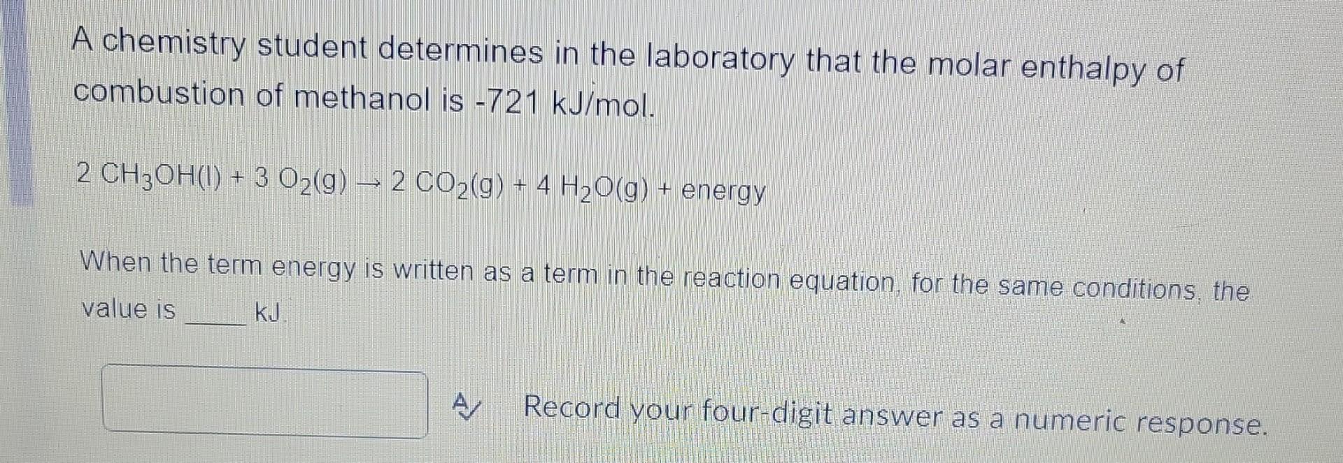 Solved A chemistry student determines in the laboratory that | Chegg.com