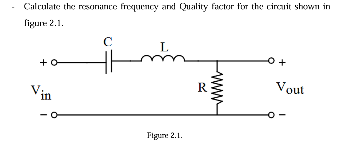 Solved Calculate the resonance frequency and Quality factor | Chegg.com