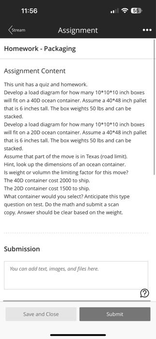 Solved Assignment Content This unit has a quiz and homework. | Chegg.com