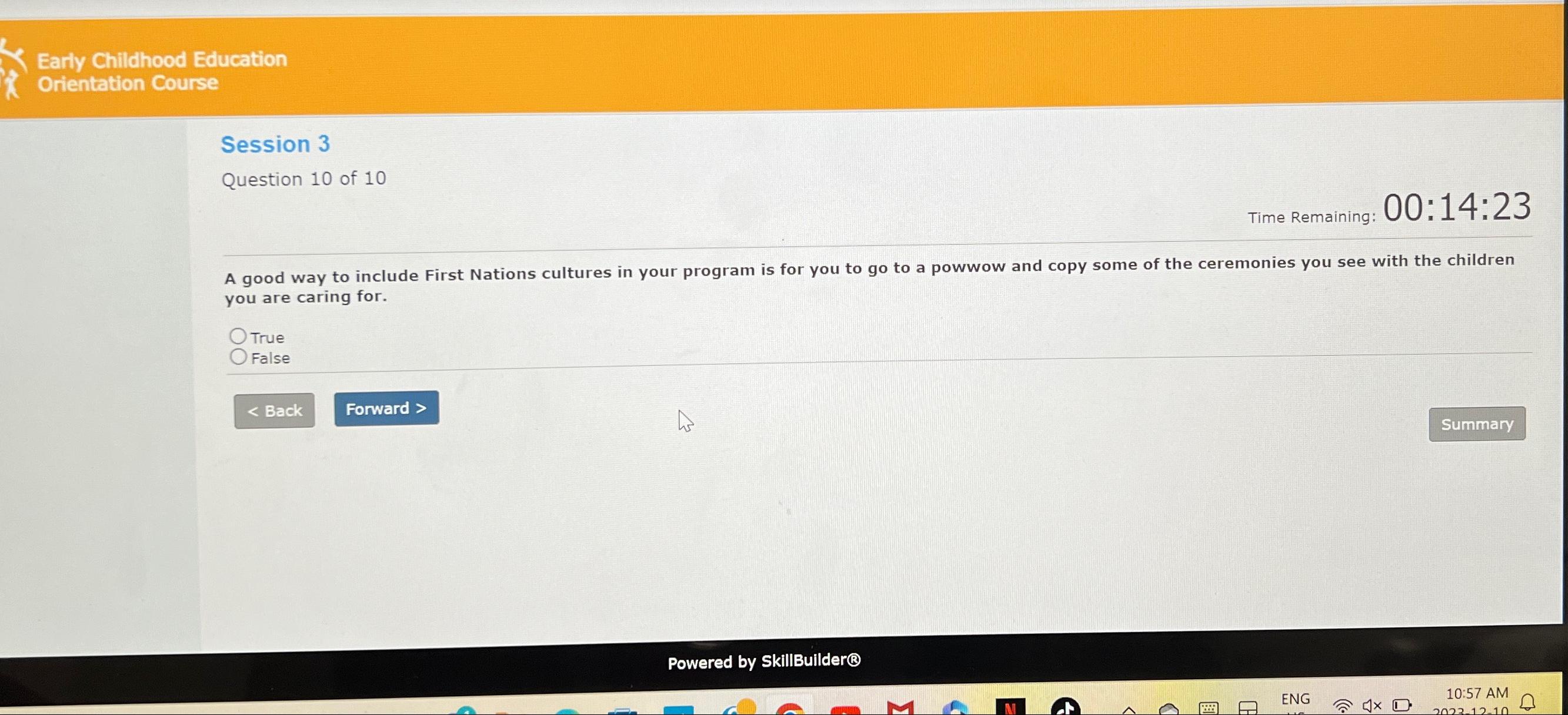 Solved Early Childhood EducationOrientation CourseSession | Chegg.com