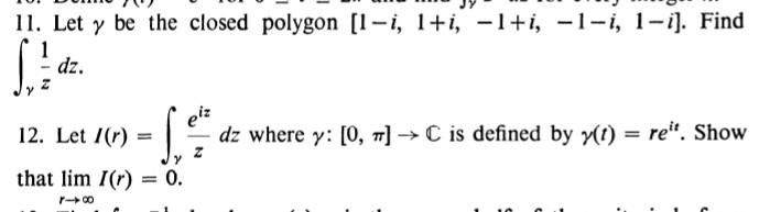 Solved 11. Let γ be the closed polygon | Chegg.com