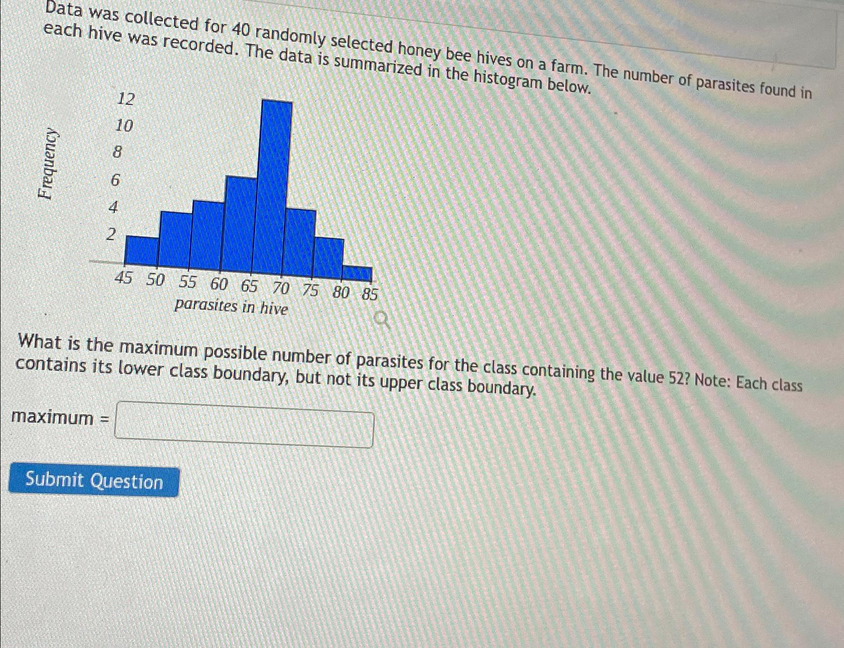 Solved Data was collected for 40 ﻿randomly selected honey | Chegg.com
