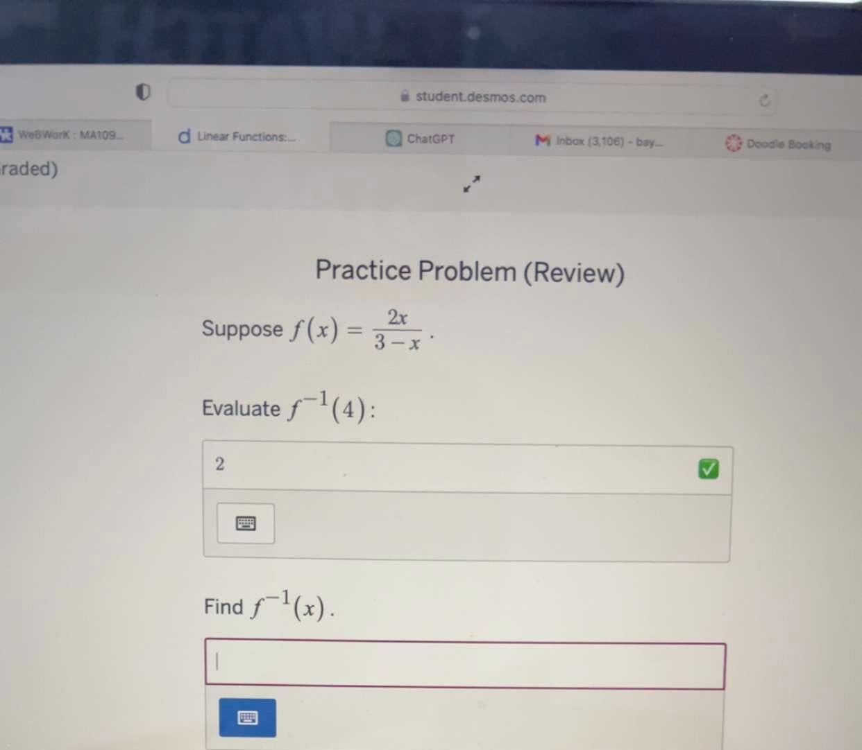 Solved Practice Problem (Review)Suppose f(x)=2x3-x.Evaluate | Chegg.com
