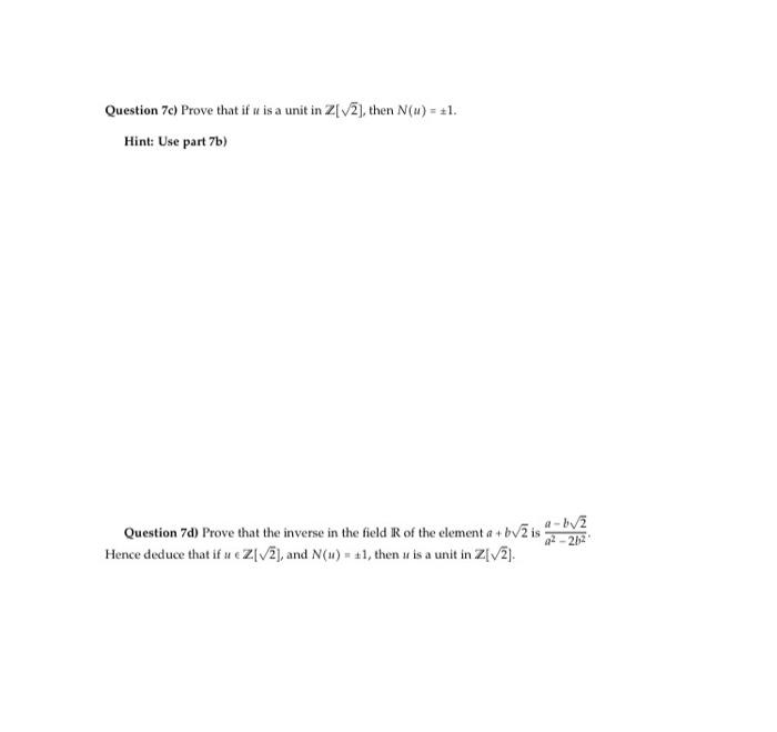 Solved Question 7 Consider the following subset of R : | Chegg.com