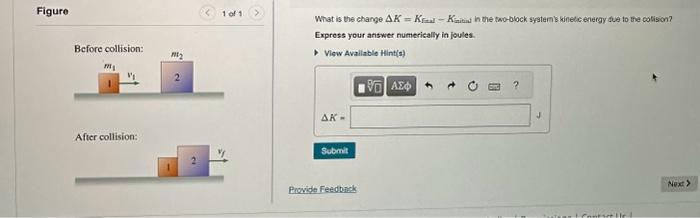 Solved Block 1, of mass m1=2.50 kg, moves along a | Chegg.com