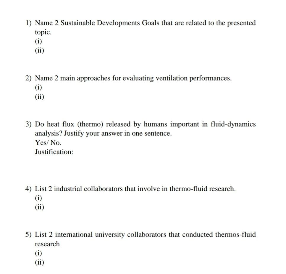 Solved 1) Name 2 Sustainable Developments Goals that are | Chegg.com