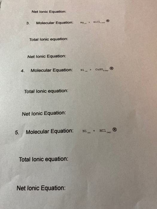 Lab Report Single Replacement Reactions Purpose: To | Chegg.com